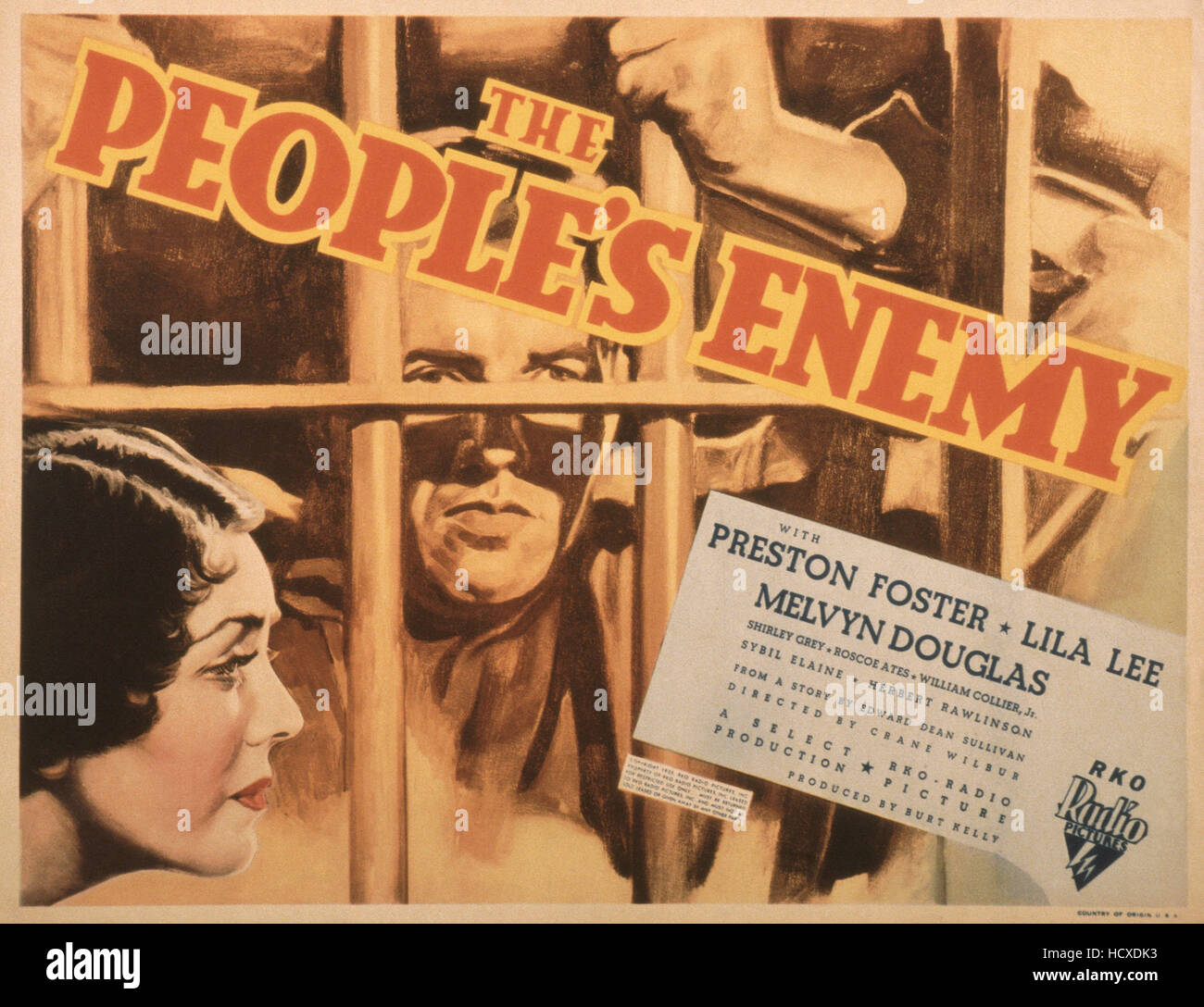 THE PEOPLE'S ENEMY, US poster, from left: Lila Lee, Preston Foster ...