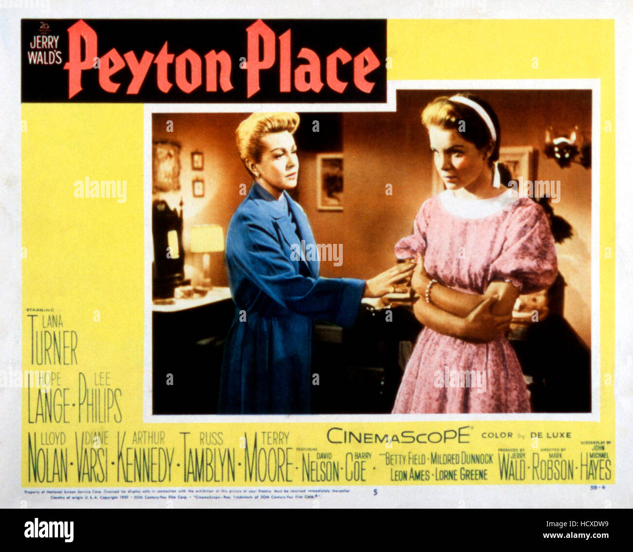 PEYTON PLACE, Lana Turner, Diane Varsi, 1957. TM and Copyright © 20th Century Fox Film Corp. All ...