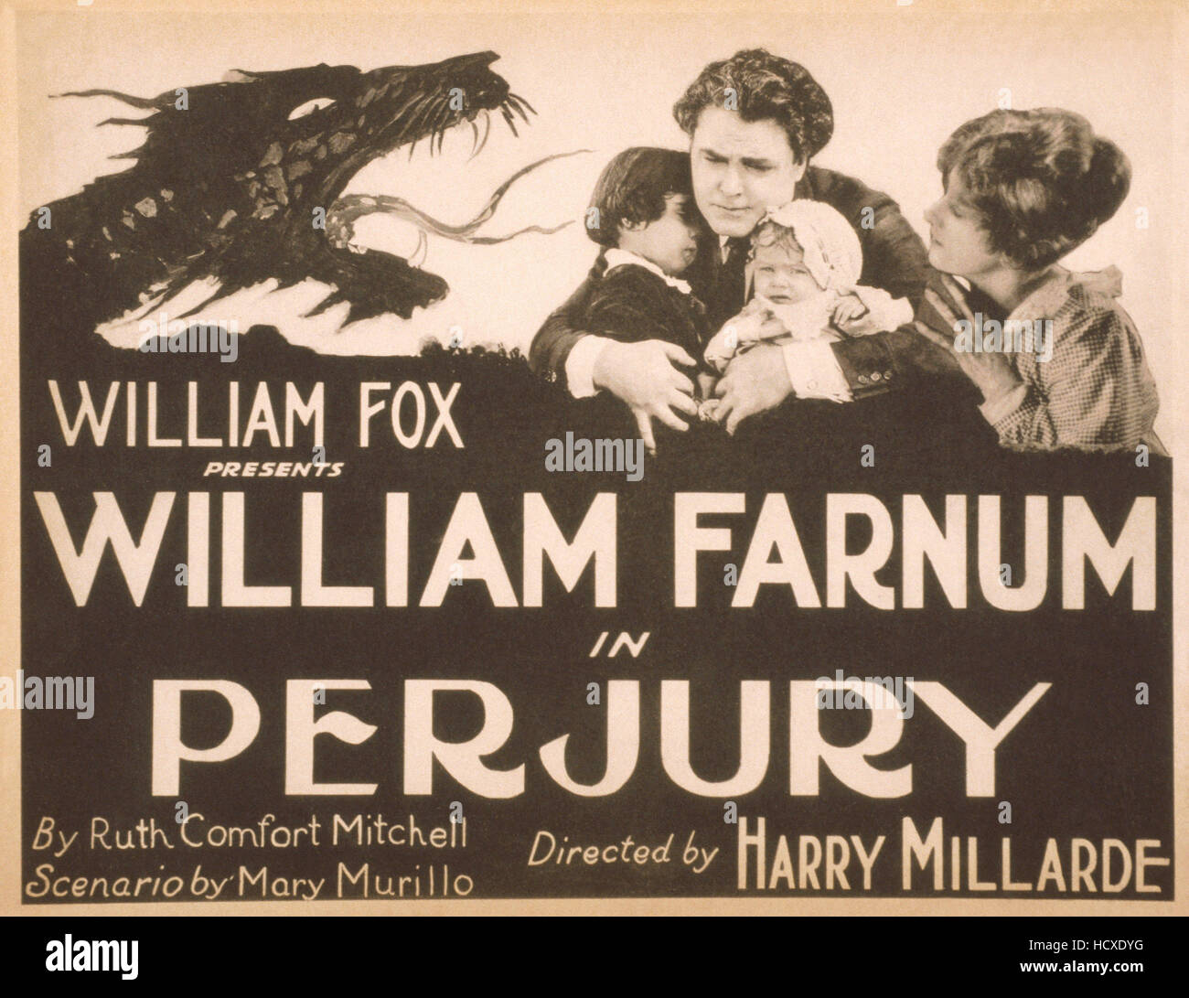 PERJURY, US poster, adults from left: William Farnum, Sally Crute, 1921 ...