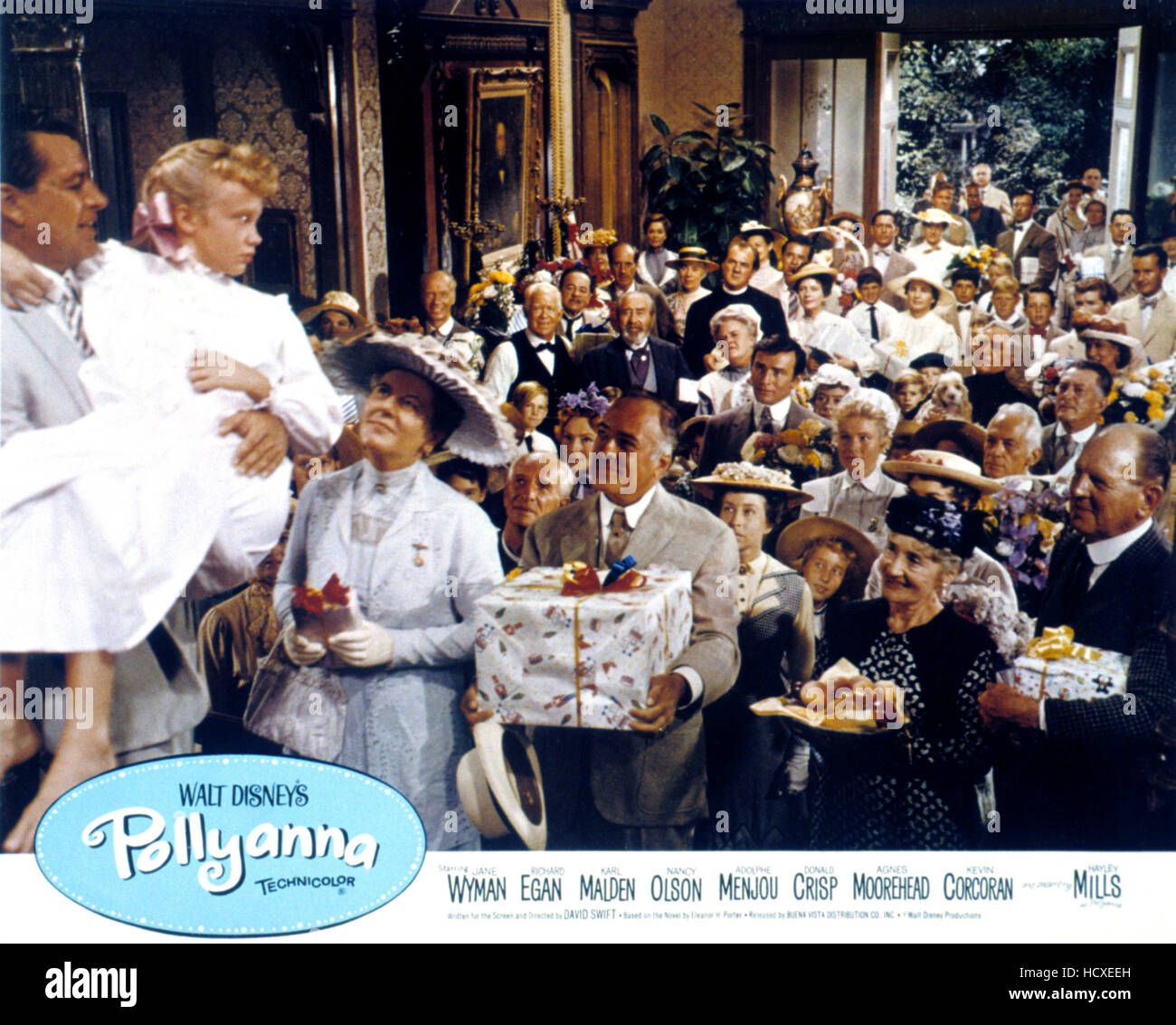 POLLYANNA, front l-r: Richard Egan, Hayley Mills, Anne Seymour, Agness ...