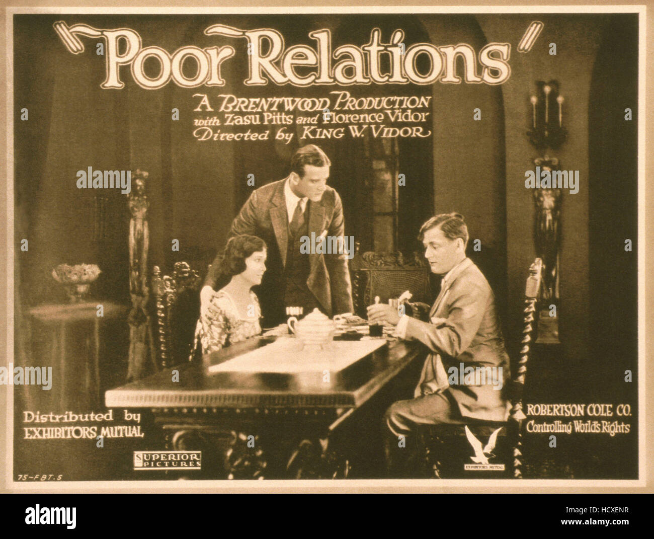 POOR RELATIONS, US lobbycard, from left: Florence Vidor, Charles ...