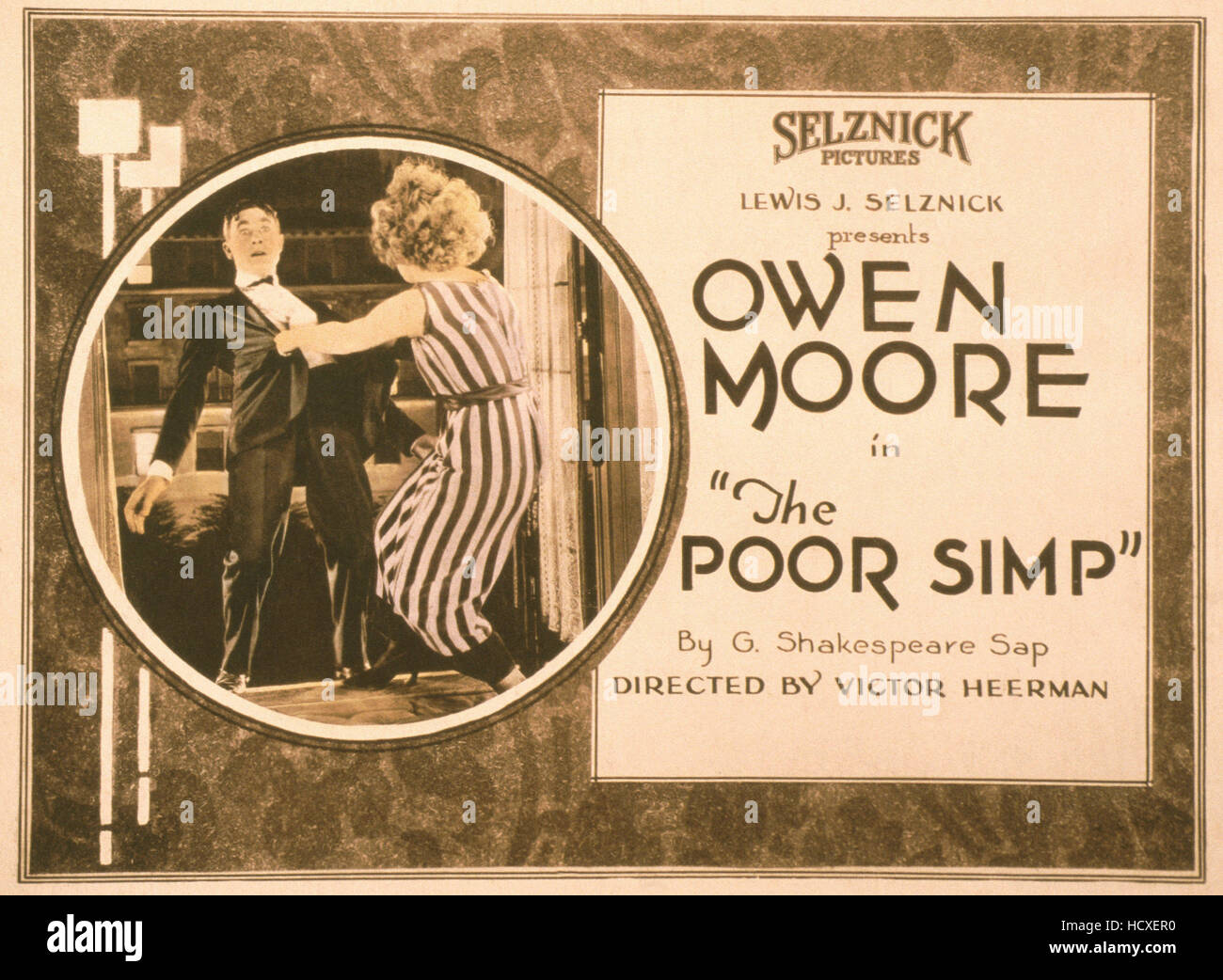 THE POOR SIMP, US poster, Owen Moore (left), 1920 Stock Photo - Alamy