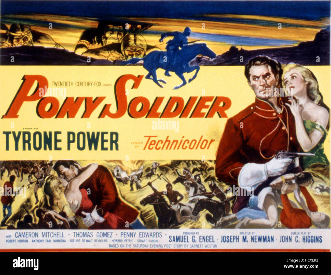 PONY SOLDIER, Tyrone Power, Penny Edwards, 1952, (c) 20th Century Fox ...