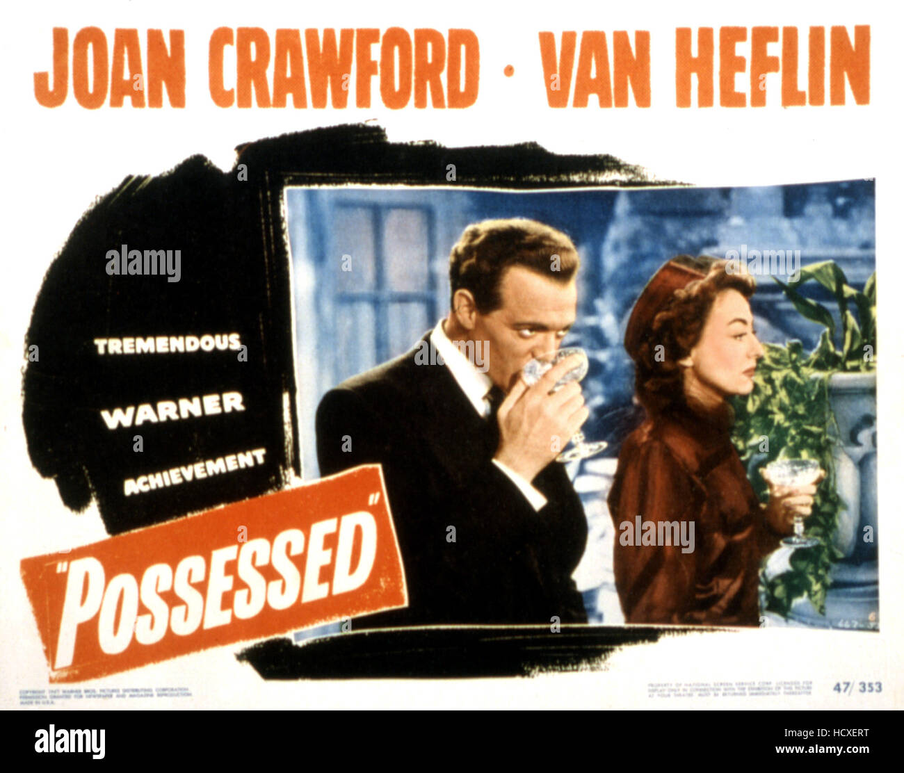 POSSESSED, Van Heflin, Joan Crawford, 1947 Stock Photo - Alamy