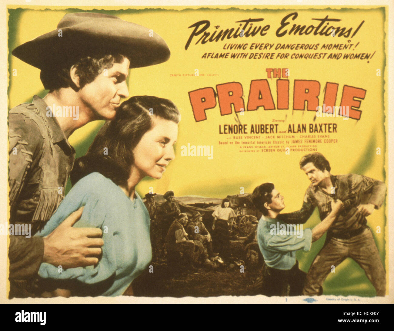 THE PRAIRIE, US poster, from left: Alan Baxter, Lenore Aubert, 1947 ...