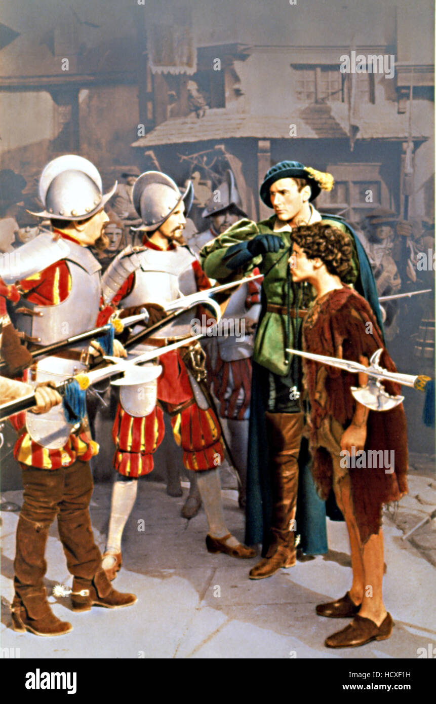 THE PRINCE AND THE PAUPER, Errol Flynn, Billy Mauch, 1937 Stock Photo ...