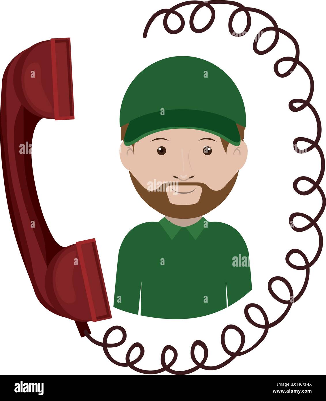 Phone and man icon. Delivery shipping logistics and transportation ...