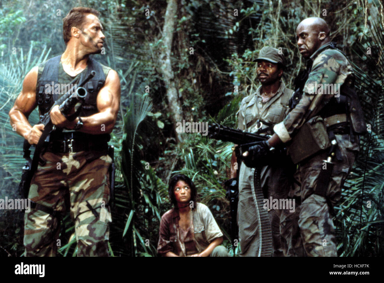 PREDATOR, Arnold Schwarzenegger, Carl Weathers, Bill Duke, 1987, TM ...