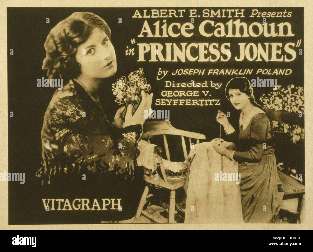 PRINCESS JONES, US poster, Alice Calhoun, 1921 Stock Photo - Alamy