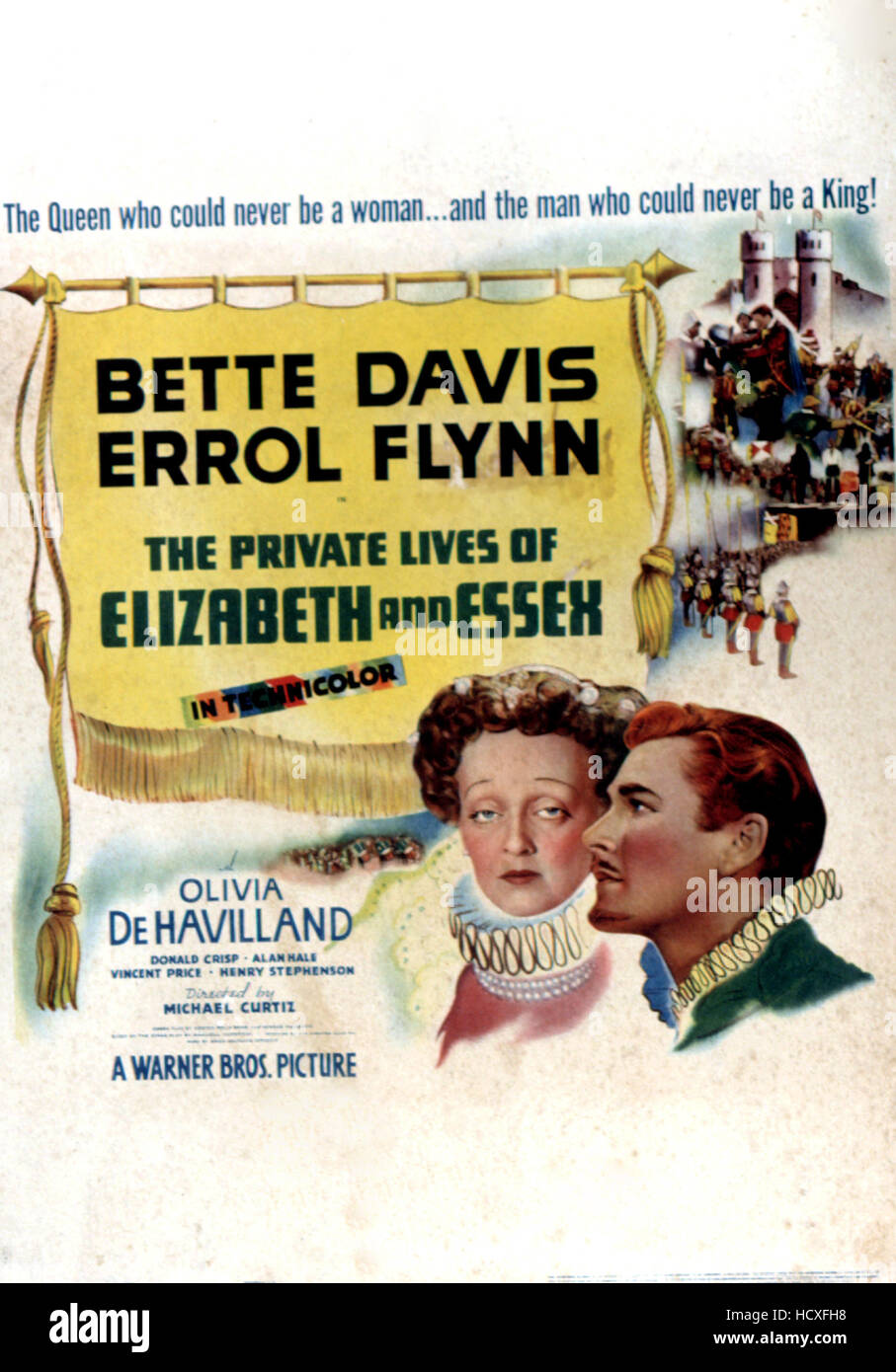 THE PRIVATE LIVES OF ELIZABETH AND ESSEX, Bette Davis, Errol Flynn ...
