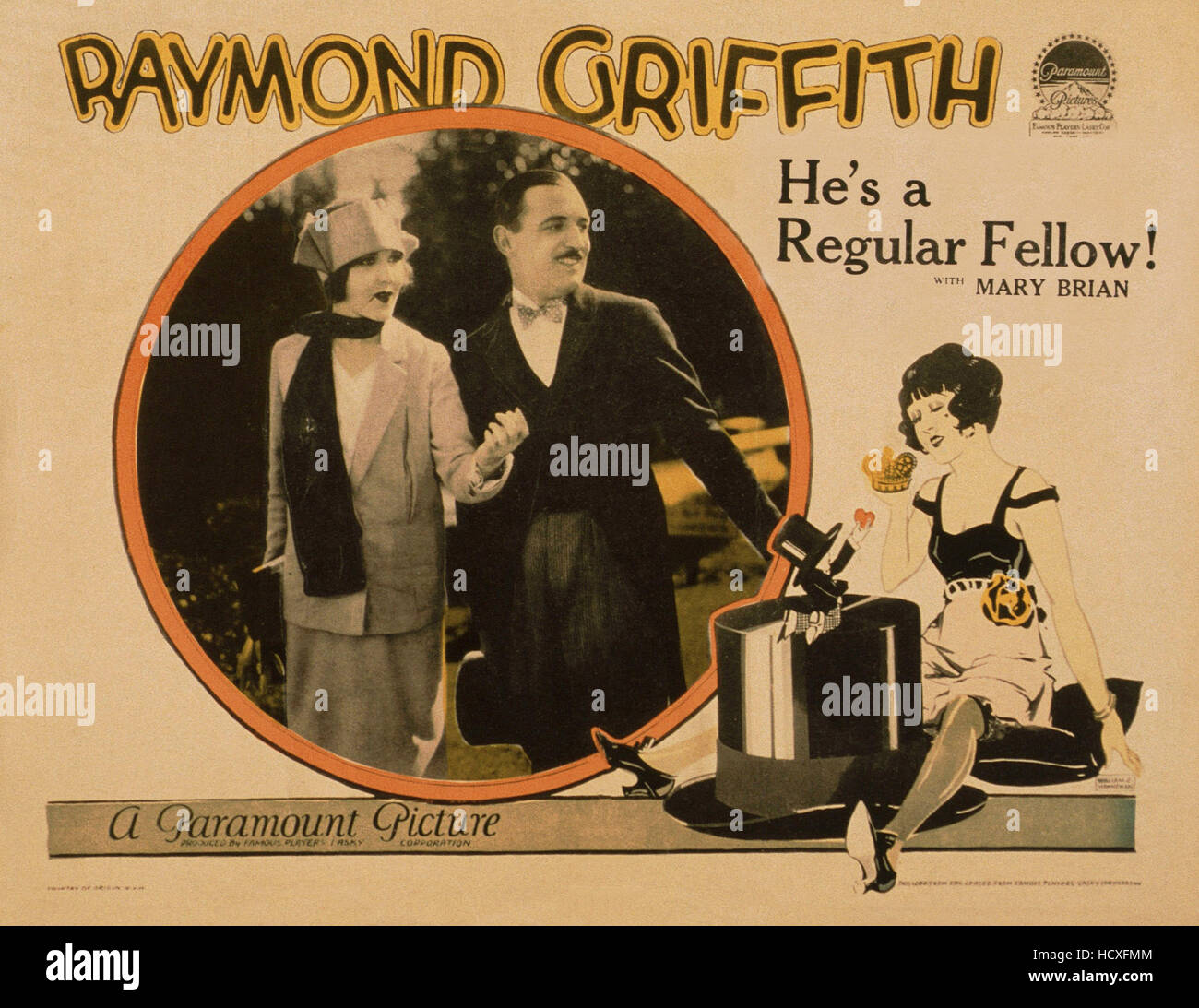 A REGULAR FELLOW, US lobbycard, from left: Mary Brian, Raymond Griffith ...