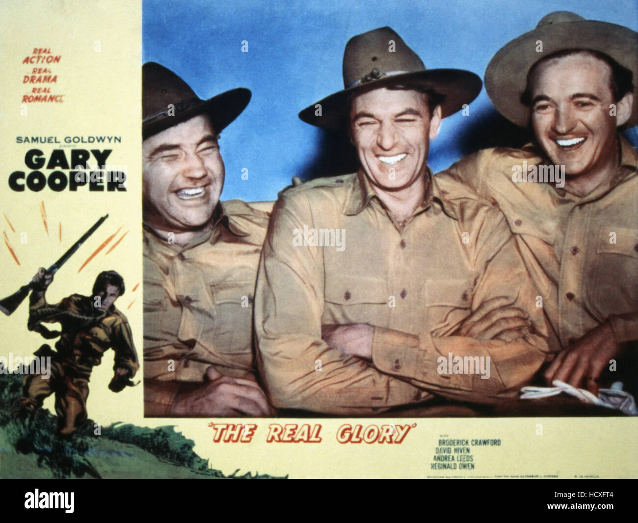 THE REAL GLORY, Gary Cooper (left), center from left: Broderick ...