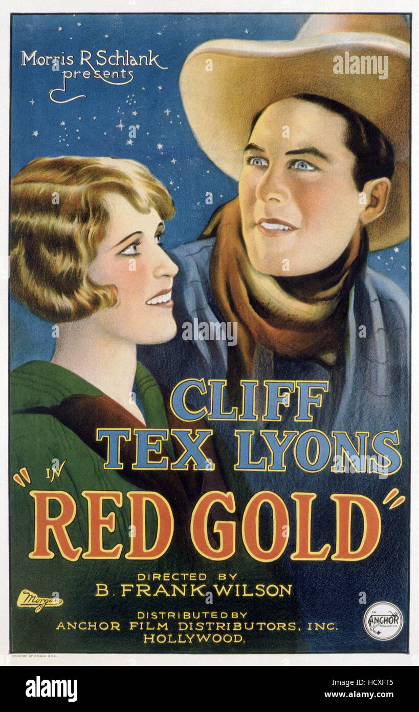 RED GOLD, US poster, Cliff Lyons (right), 1930 Stock Photo - Alamy
