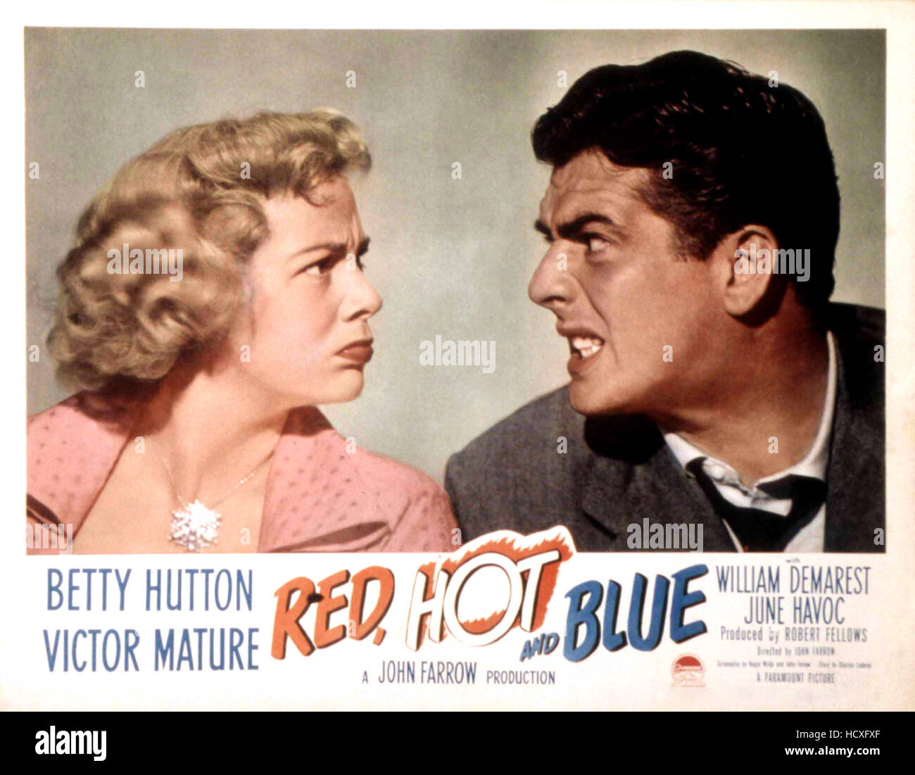 RED, HOT AND BLUE, Betty Hutton, Victor Mature, 1949 Stock Photo - Alamy