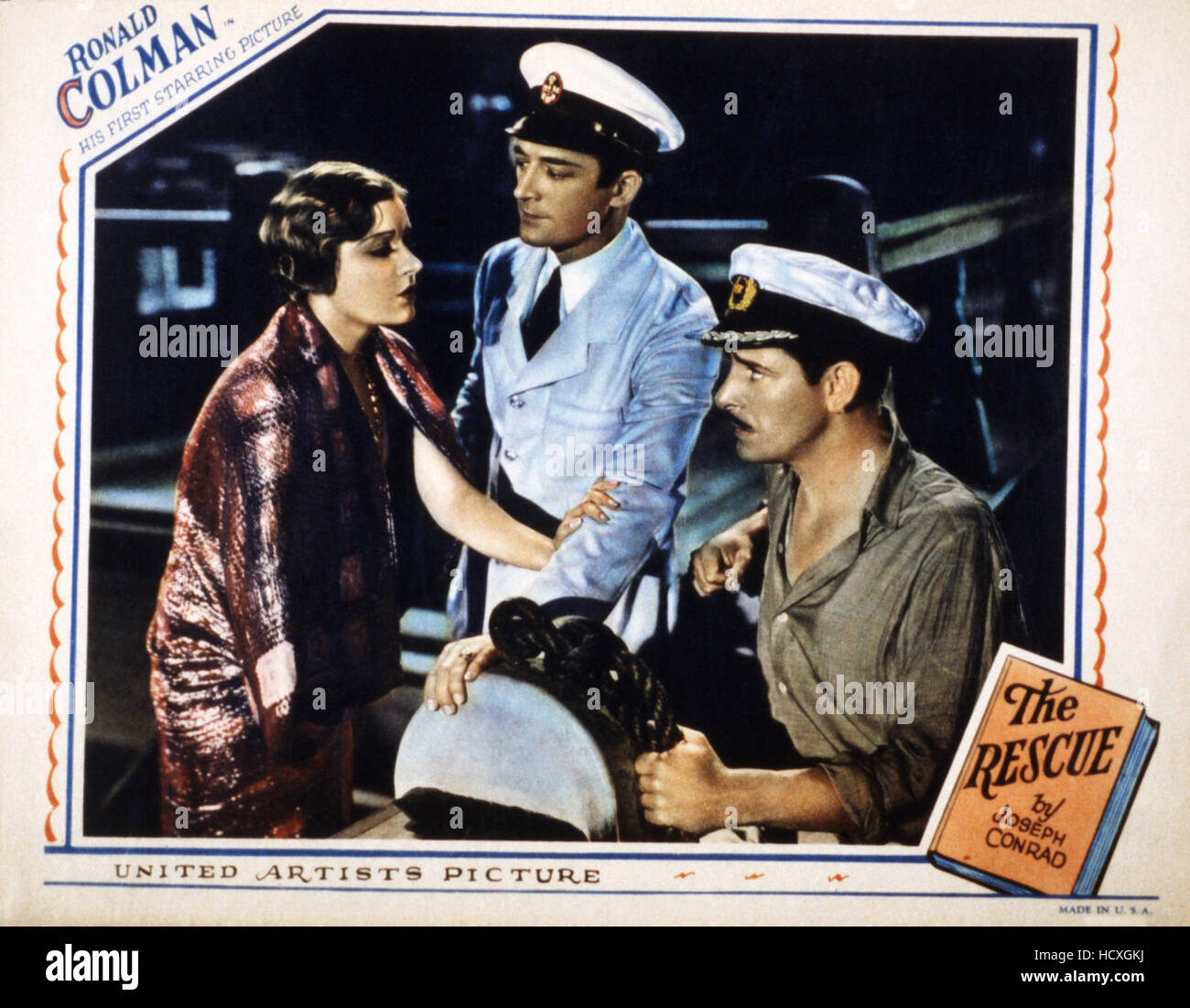 THE RESCUE, Lili Damita, Philip Strange, Ronald Colman, 1929 Stock ...