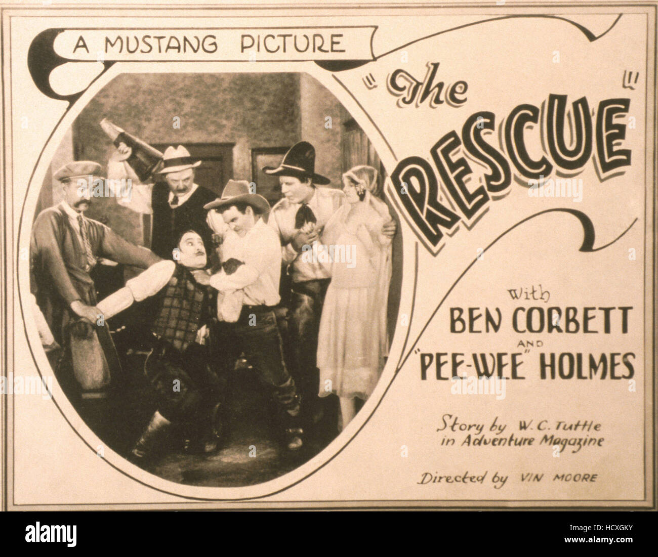 THE RESCUE, US poster, Ben Corbett (third from right), 1926 Stock Photo ...