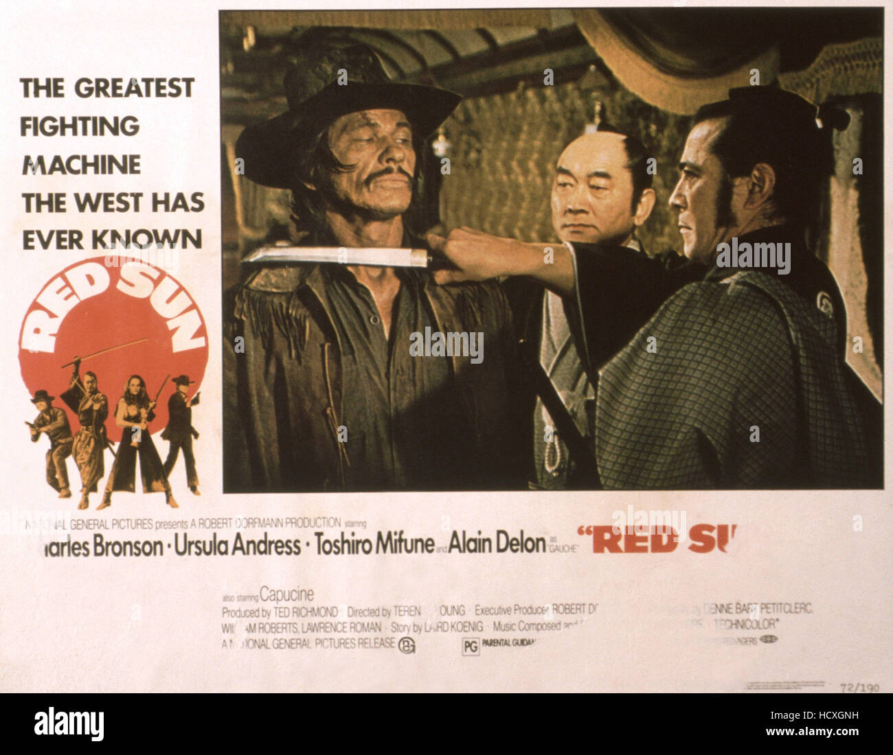 RED SUN, (aka SOLEIL ROUGE), US lobbycard, from left: Charles Bronson ...