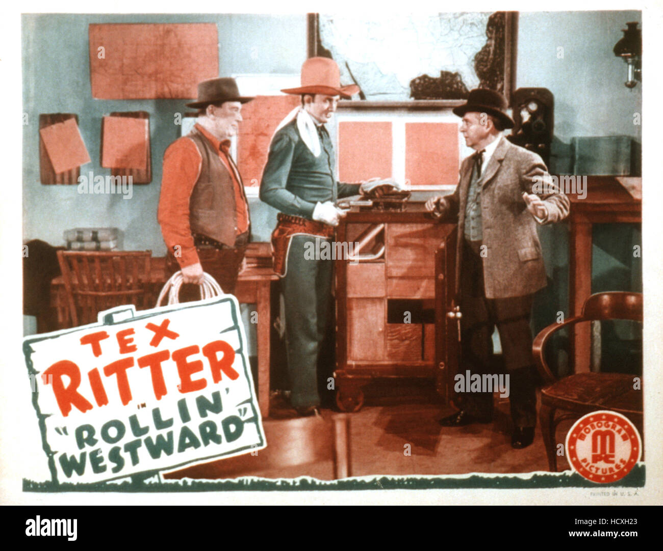 ROLLIN' WESTWARD, from left: Horace Murphy, Tex Ritter, Harry Harvey ...