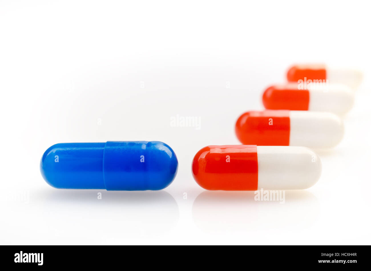 Red and Blue Capsules Stock Photo - Alamy