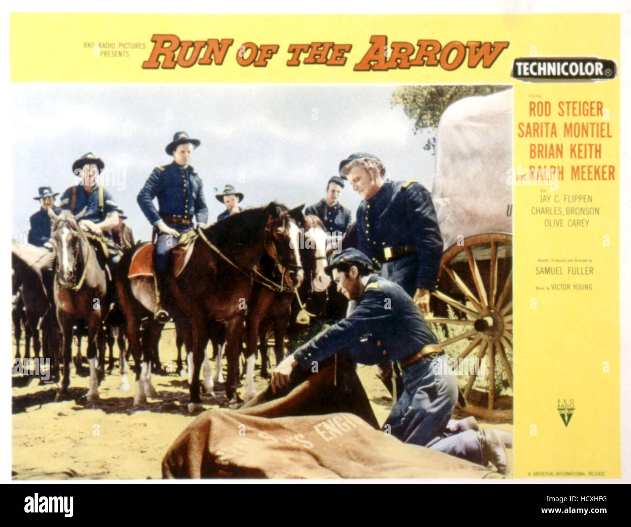 RUN OF THE ARROW, Ralph Meeker, Brian Keith, 1957 Stock Photo - Alamy