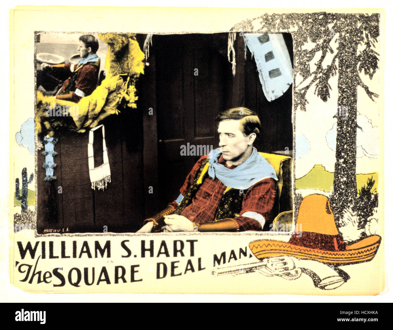 THE RUSE, (aka SQUARE DEAL MAN), William S. Hart on title lobbycard ...