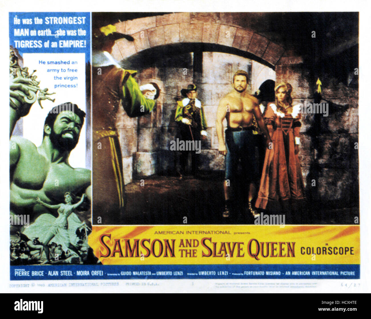 SAMSON AND THE SLAVE QUEEN, Alan Steel, Moira Orfei, 1963 US release ...