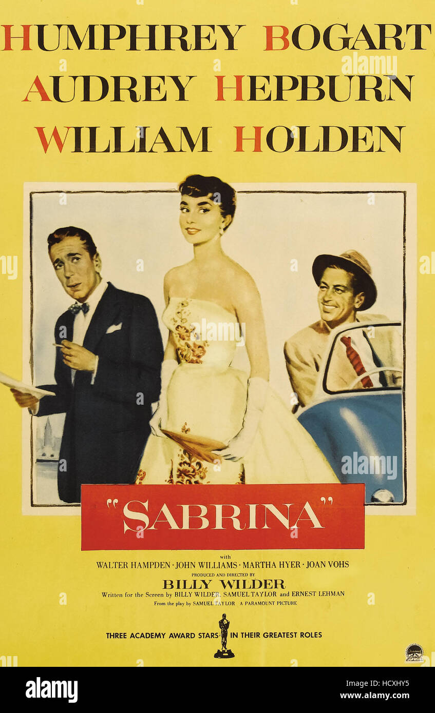 SABRINA, Humphrey Bogart, Audrey Hepburn, William Holden, 1954 Stock Photo - Alamy
