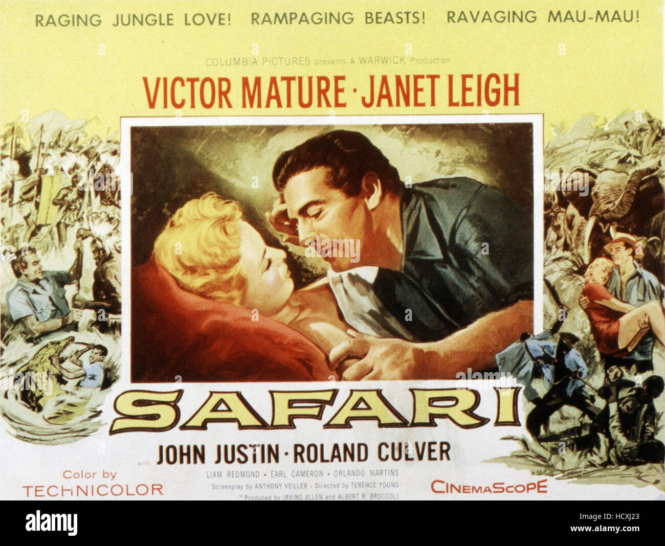 SAFARI, Janet Leigh, Victor Mature, 1956 Stock Photo - Alamy