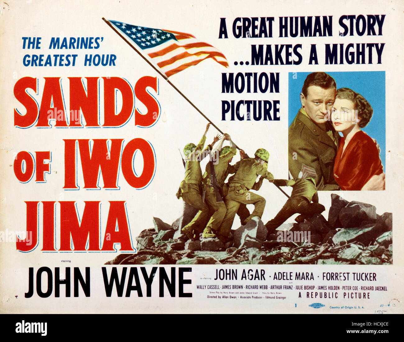 SANDS OF IWO JIMA, John Wayne, Adele Nara, 1949 Stock Photo - Alamy
