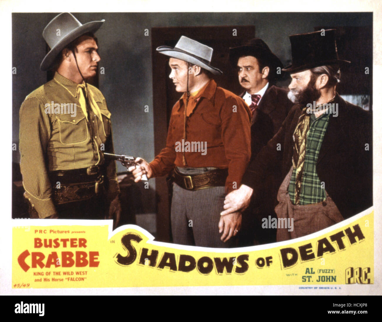 SHADOWS OF DEATH, Buster Crabbe (l.), Eddie Hall, Charles King, Al St ...