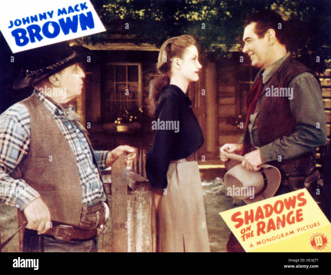 SHADOWS ON THE RANGE, l-r: Raymond Hatton, Jan Bryant, Johnny Mack ...