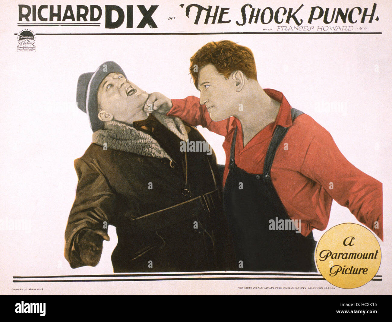 THE SHOCK PUNCH, US lobbycard, Richard Dix (right), 1925 Stock Photo - Alamy