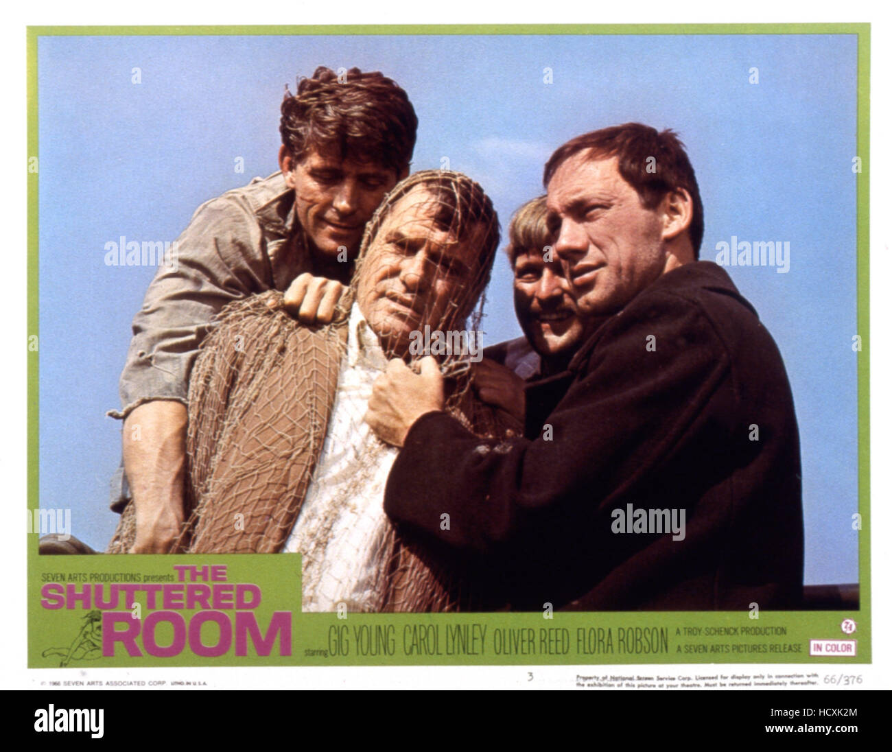 THE SHUTTERED ROOM, Gig Young (center, covered by net), 1967 Stock ...