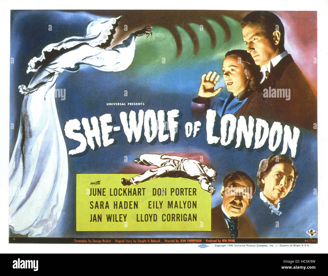 SHE-WOLF OF LONDON, June Lockhart, Don Porter, Sara Haden, Dennis Hoey ...