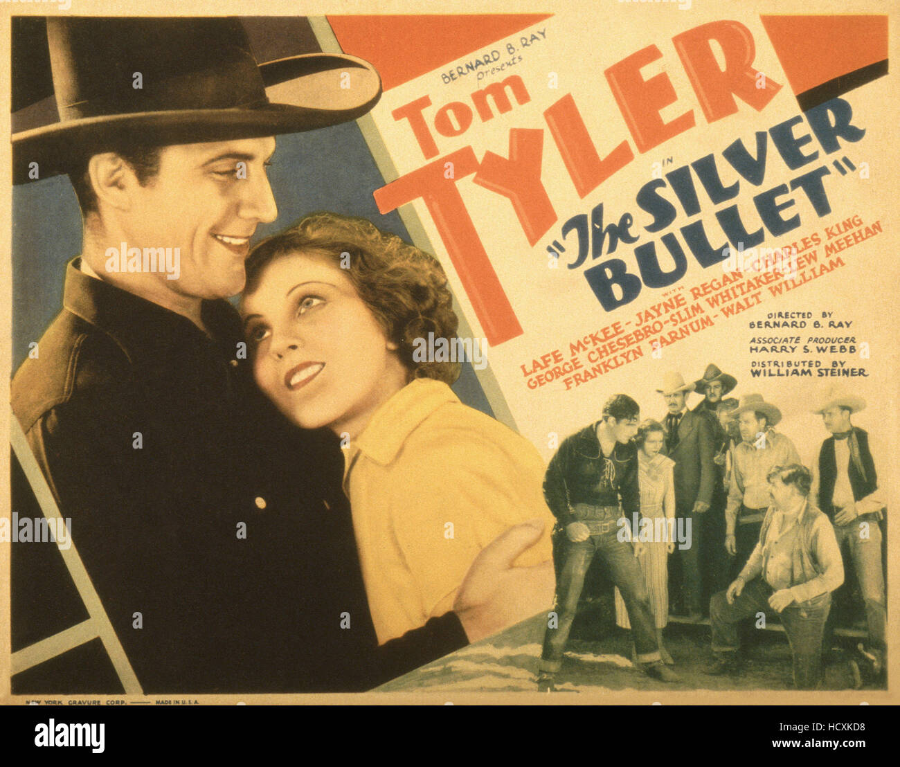 THE SILVER BULLET, US poster, from left: Tom Tyler, Jayne Regan, Tom Tyler Jayne Regan, Charles ...