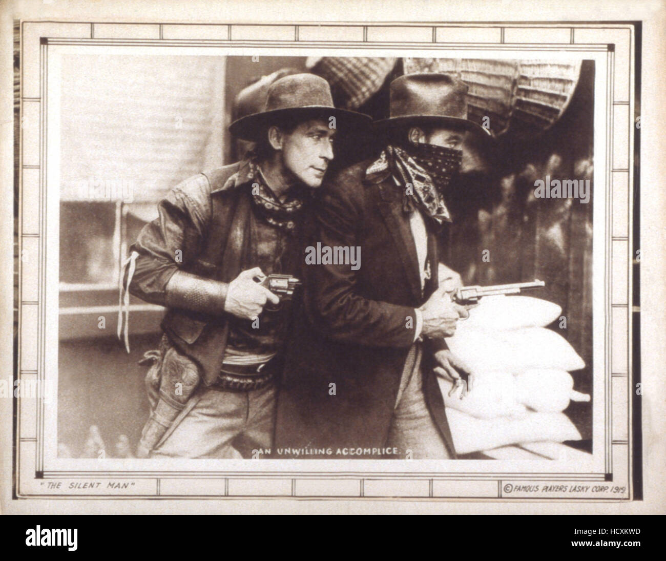 THE SILENT MAN, from left: William S Hart, Robert McKim, 1917 Stock ...