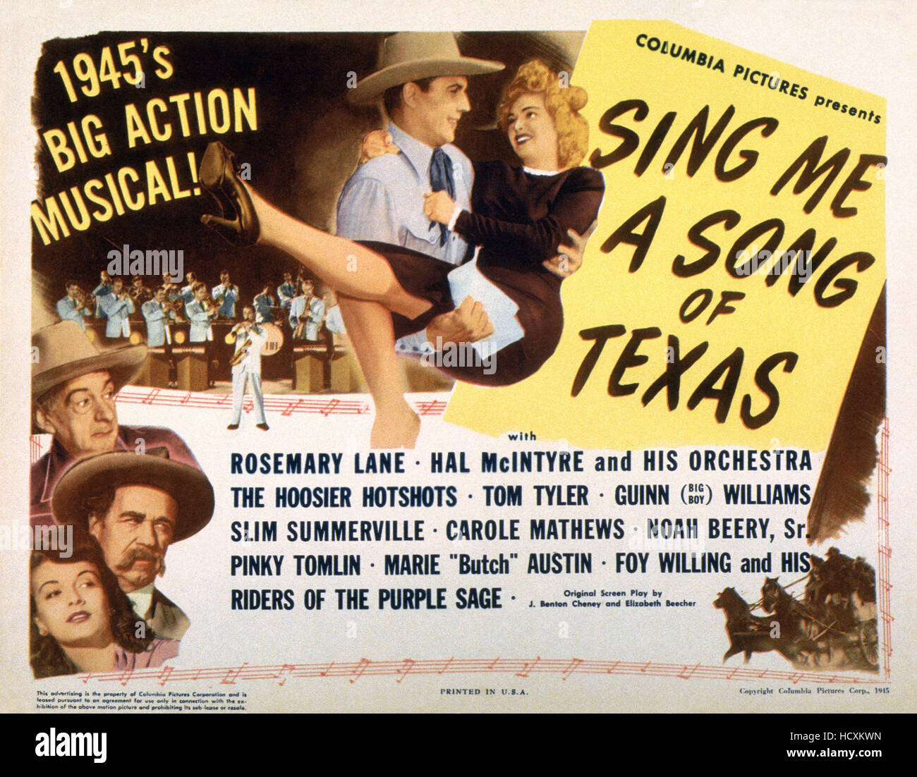 SING ME A SONG OF TEXAS, US lobbycard, 1945 Stock Photo - Alamy