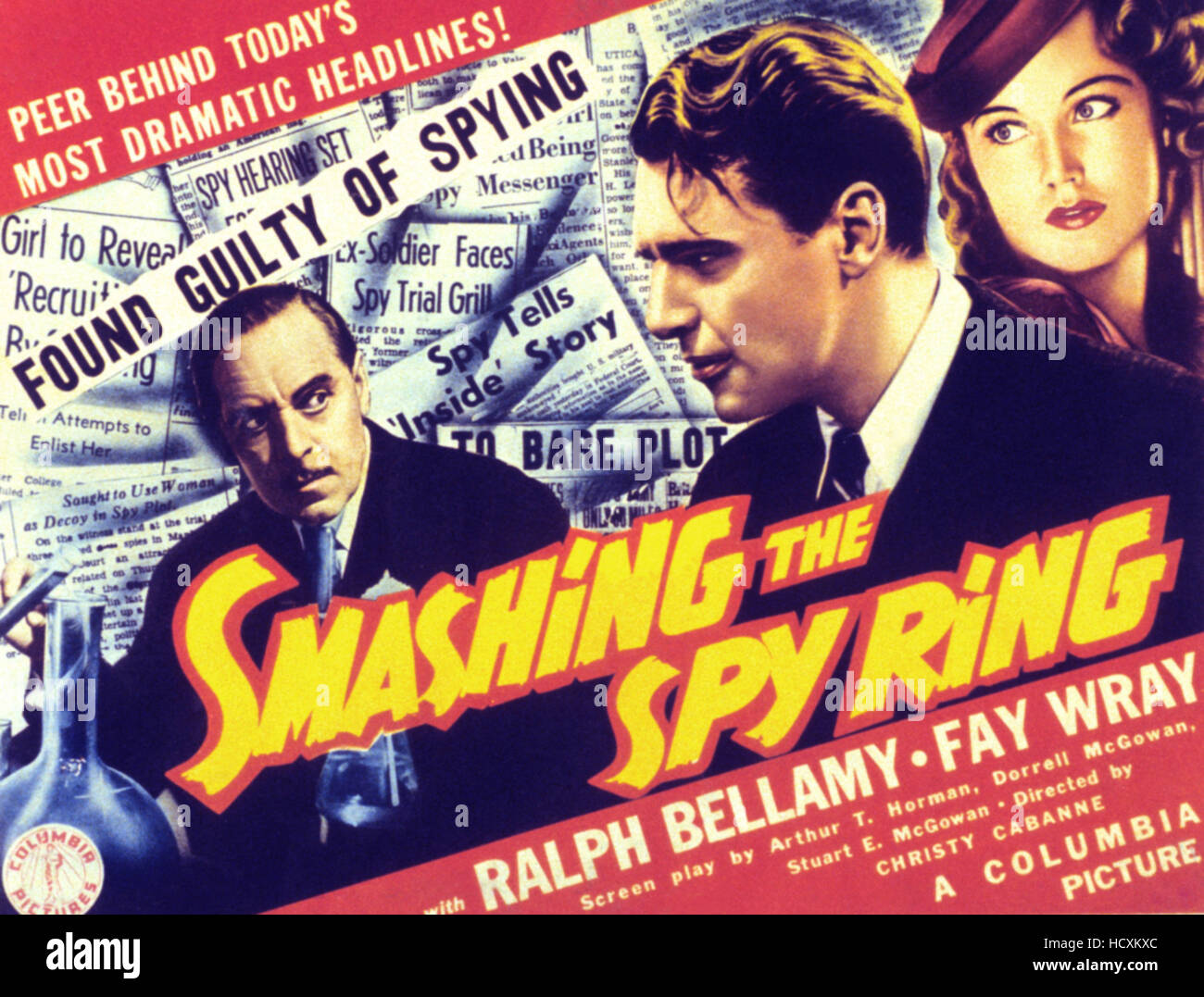 SMASHING THE SPY RING, Walter Kingsford, Ralph Bellamy, Fay Wray, 1938 Stock Photo - Alamy
