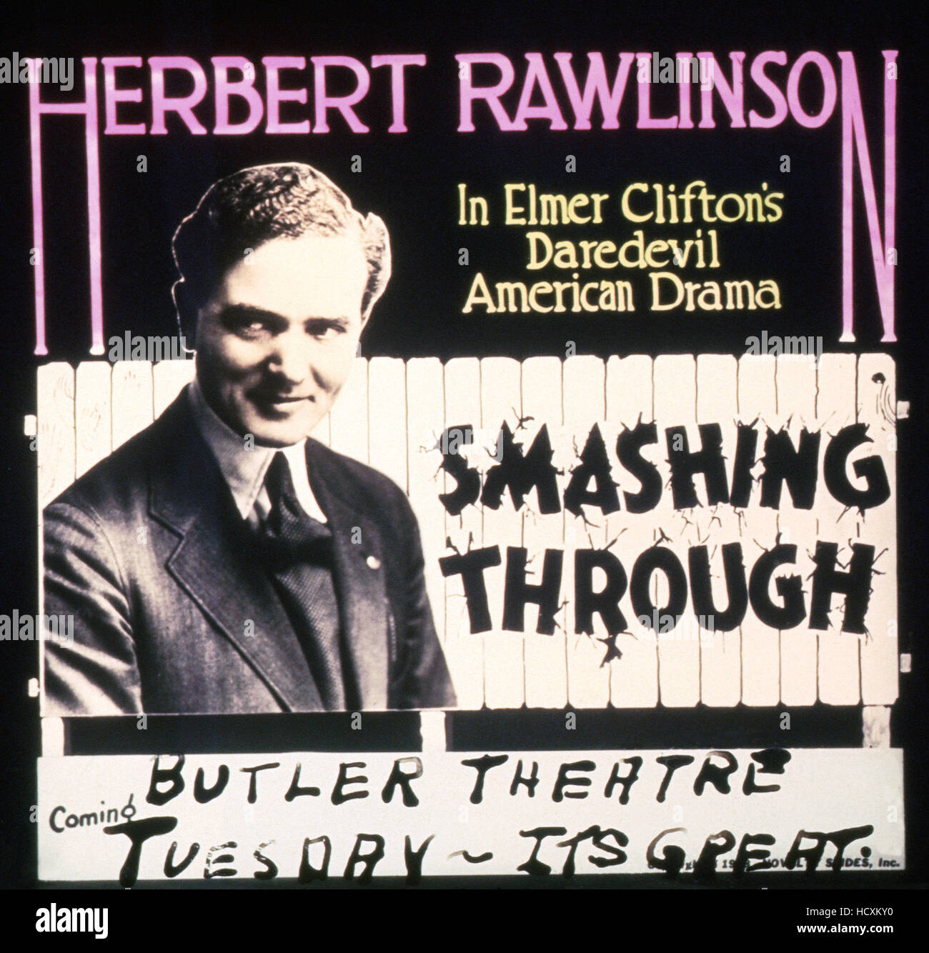 SMASHING THROUGH, US lobbycard, Herbert Rawlinson, 1918 Stock Photo - Alamy