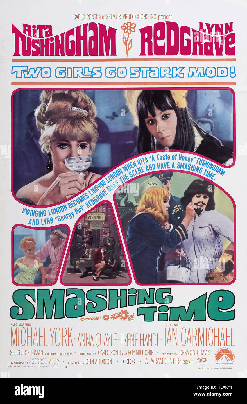 SMASHING TIME, US poster art, top from left: Lynn Redgrave, Rita ...