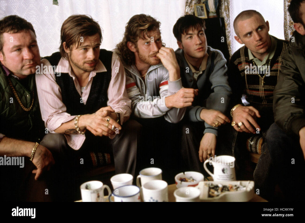 SNATCH, Brad Pitt, Jason Flemyng, Ewen Bremner, 2000 Stock Photo - Alamy