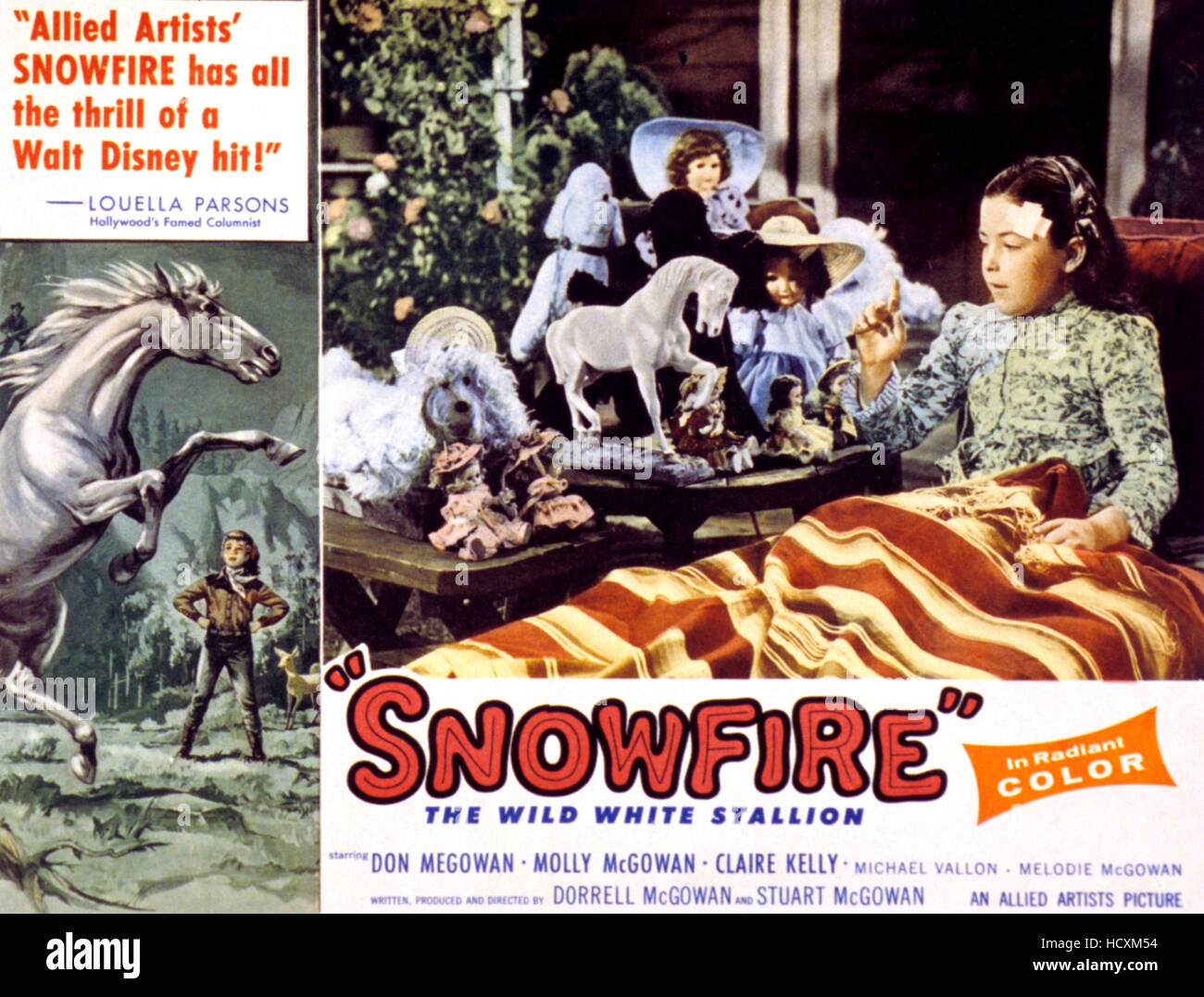 SNOWFIRE, Molly McGowan on lobbycard, 1958 Stock Photo - Alamy