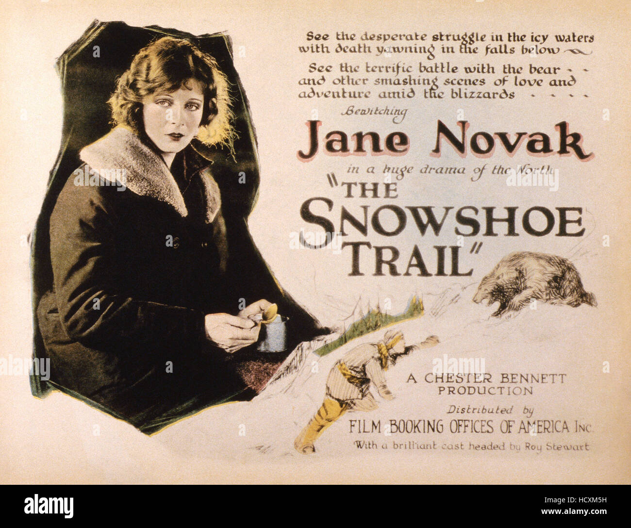 THE SNOWSHOE TRAIL, US lobbycard, Jane Novak, 1922 Stock Photo - Alamy