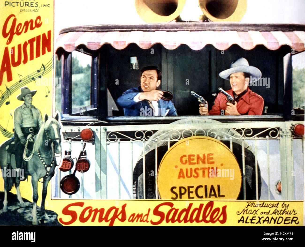 SONGS AND SADDLES, second from left: Gene Austin, 1938 Stock Photo - Alamy