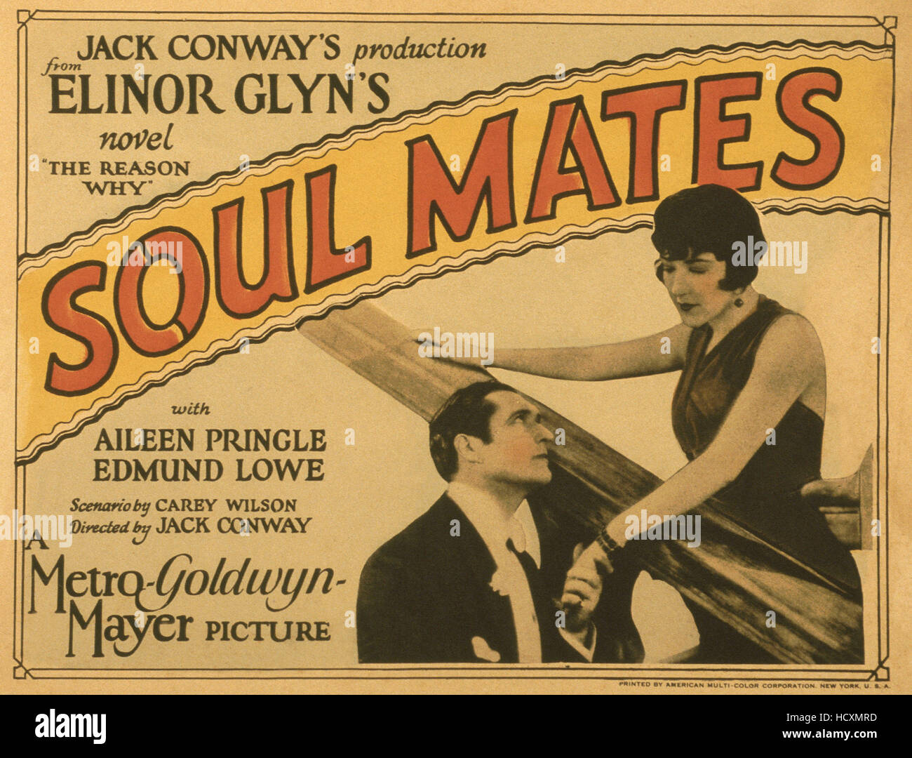SOUL MATES, US poster, from left: Edmunbd Lowe, Aileen Pringle, 1925 ...