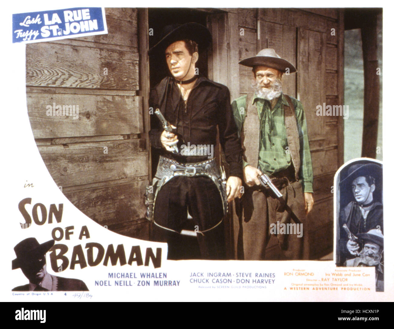 SON OF A BADMAN, Lash La Rue, Al 'Fuzzy' St. John, 1949 Stock Photo - Alamy