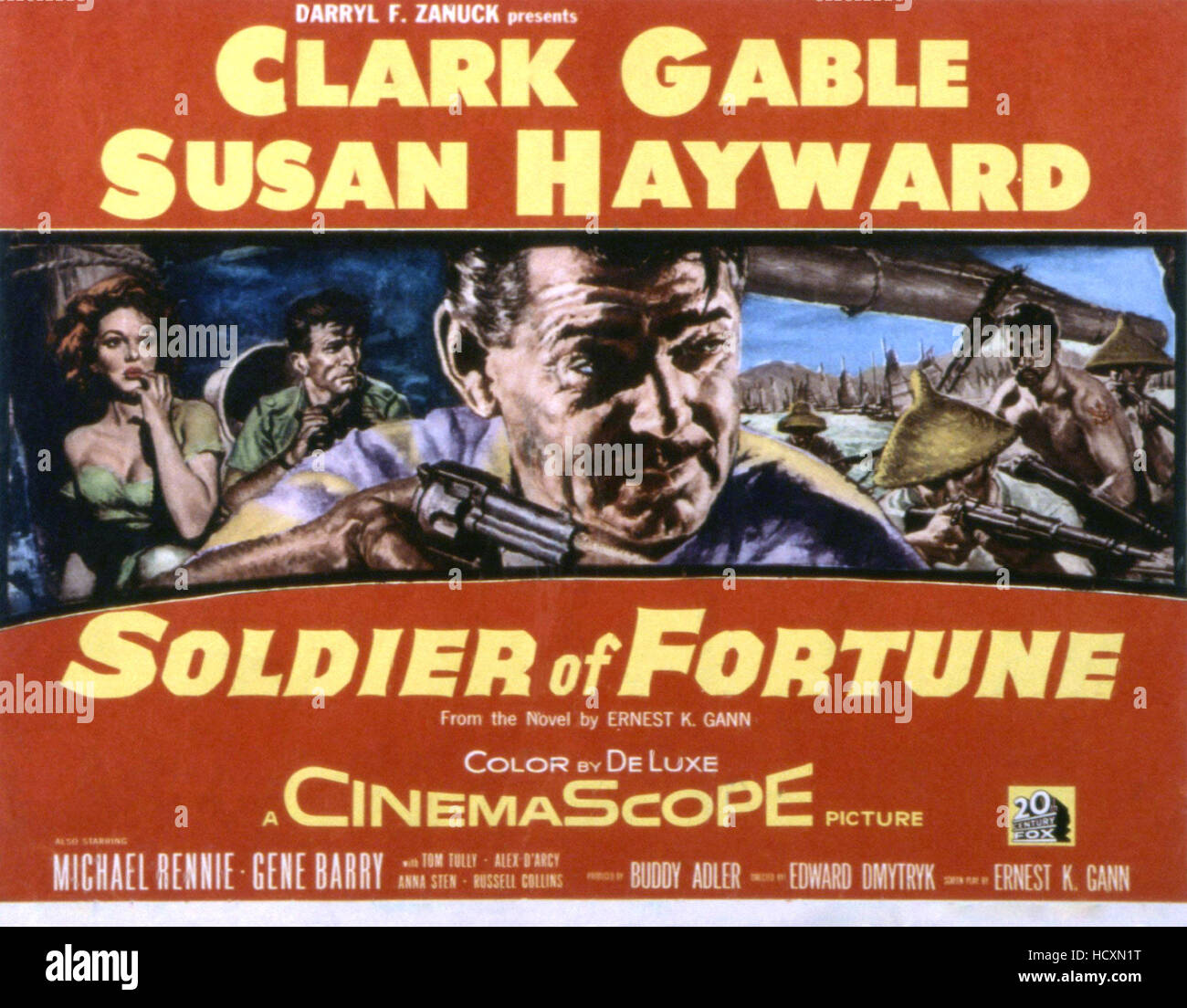 SOLDIER OF FORTUNE, Clark Gable, Susan Hayward, Michael Rennie, Gene Barry, 1955, TM & Copyright ...