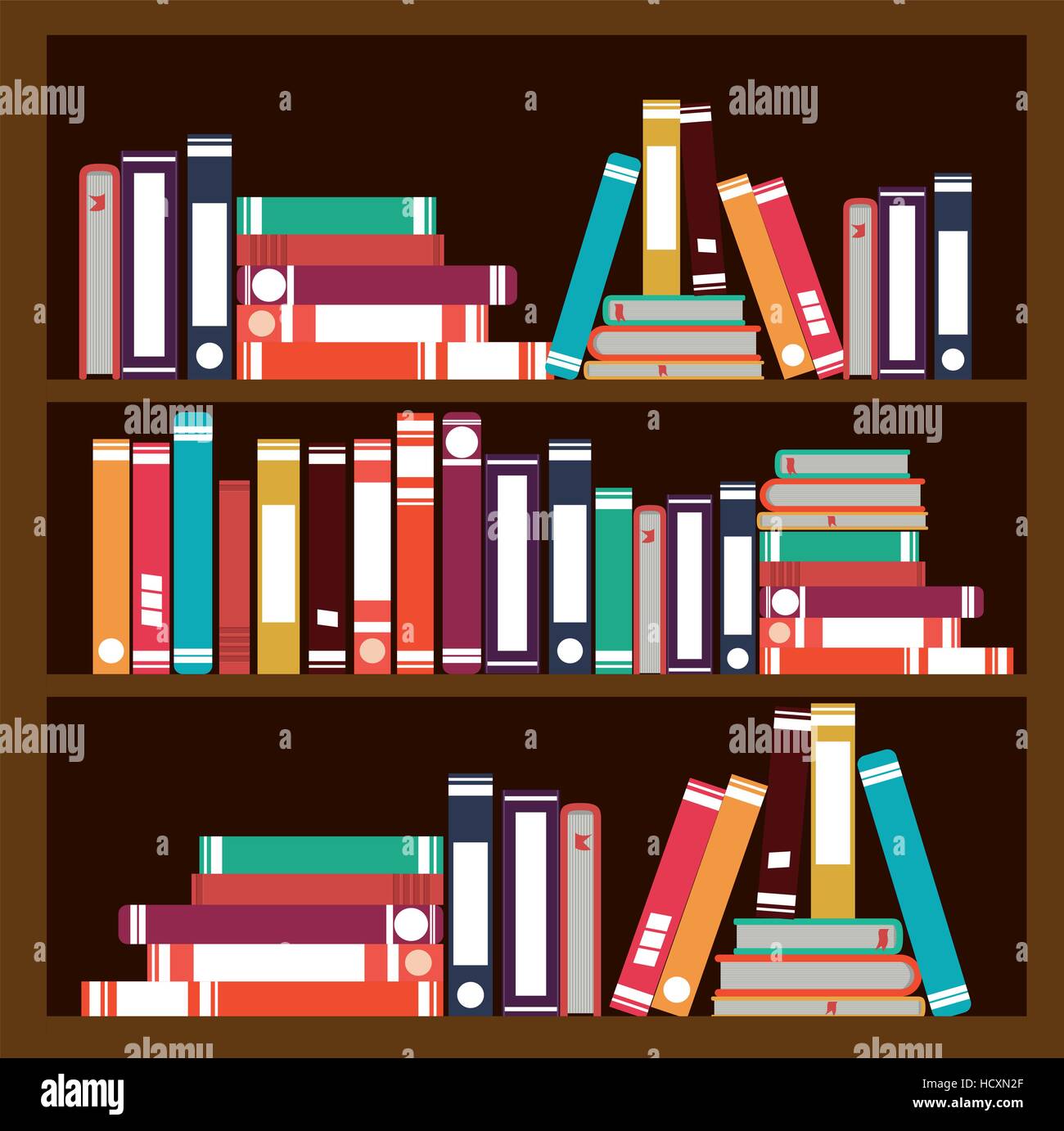 Books icon. Education literature read and library theme. Colorful ...