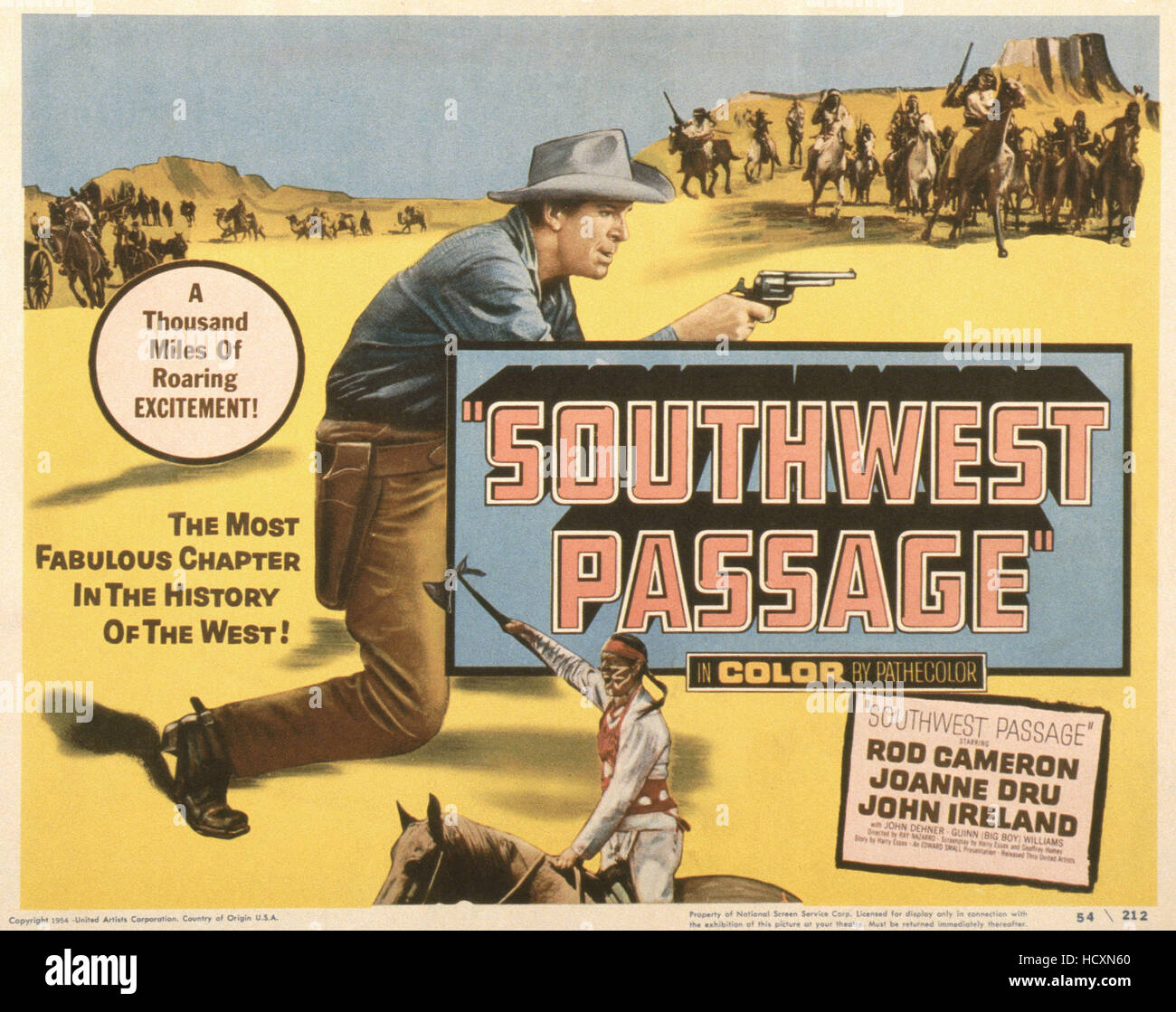 SOUTHWEST PASSAGE, US poster, Rod Cameron, 1954 Stock Photo - Alamy