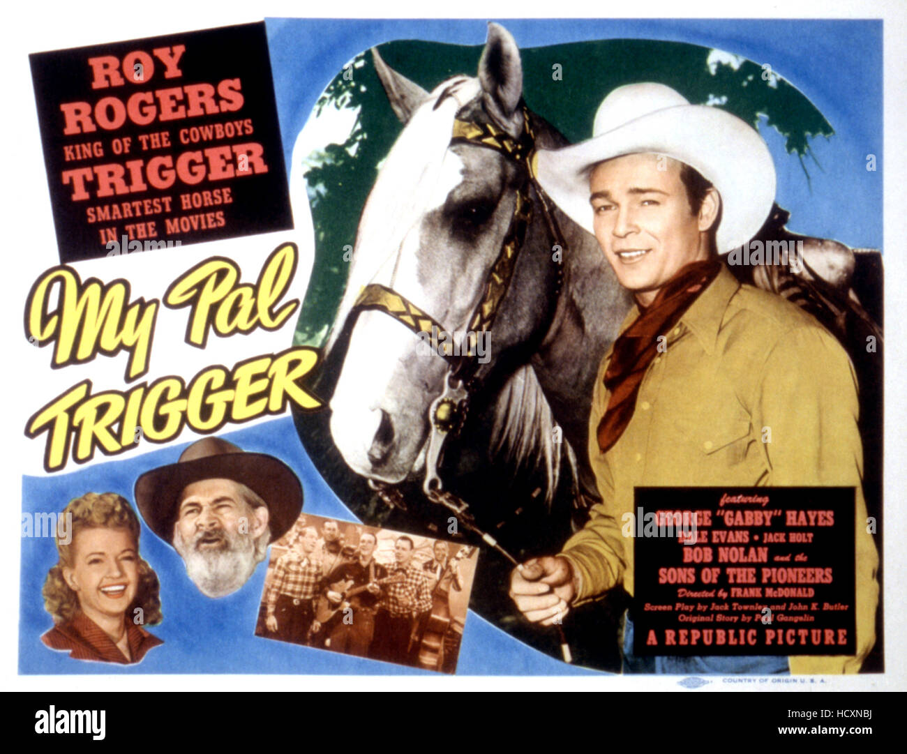 MY PAL TRIGGER, Dale Evans, Gabby Hayes, Trigger the horse, Roy Rogers ...
